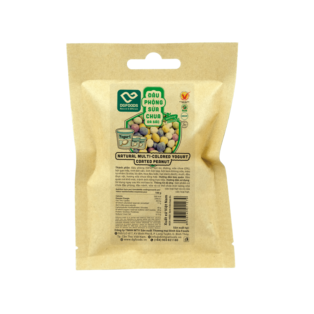 Natural multi-colored yogurt coated peanuts 35g - Miss Linh